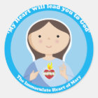 Immaculate Heart of Mary Classic Round Sticker | Zazzle.com