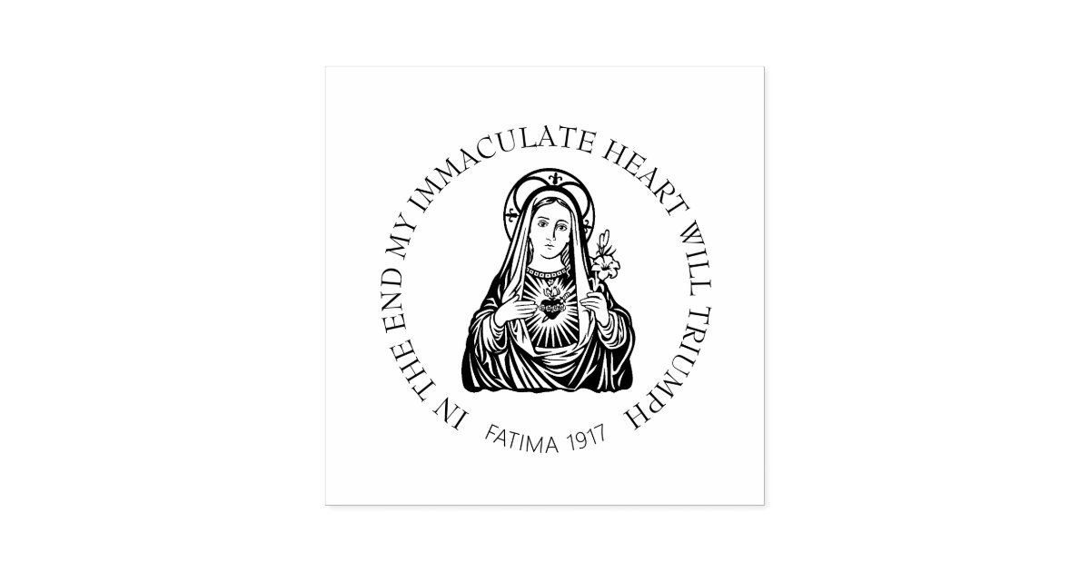 Immaculate Heart Of Virgin Mary Catholic Religious Rubber Stamp Zazzle