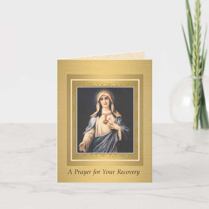 Immaculate Heart of Virgin Mary Recovery Get Well Card | Zazzle