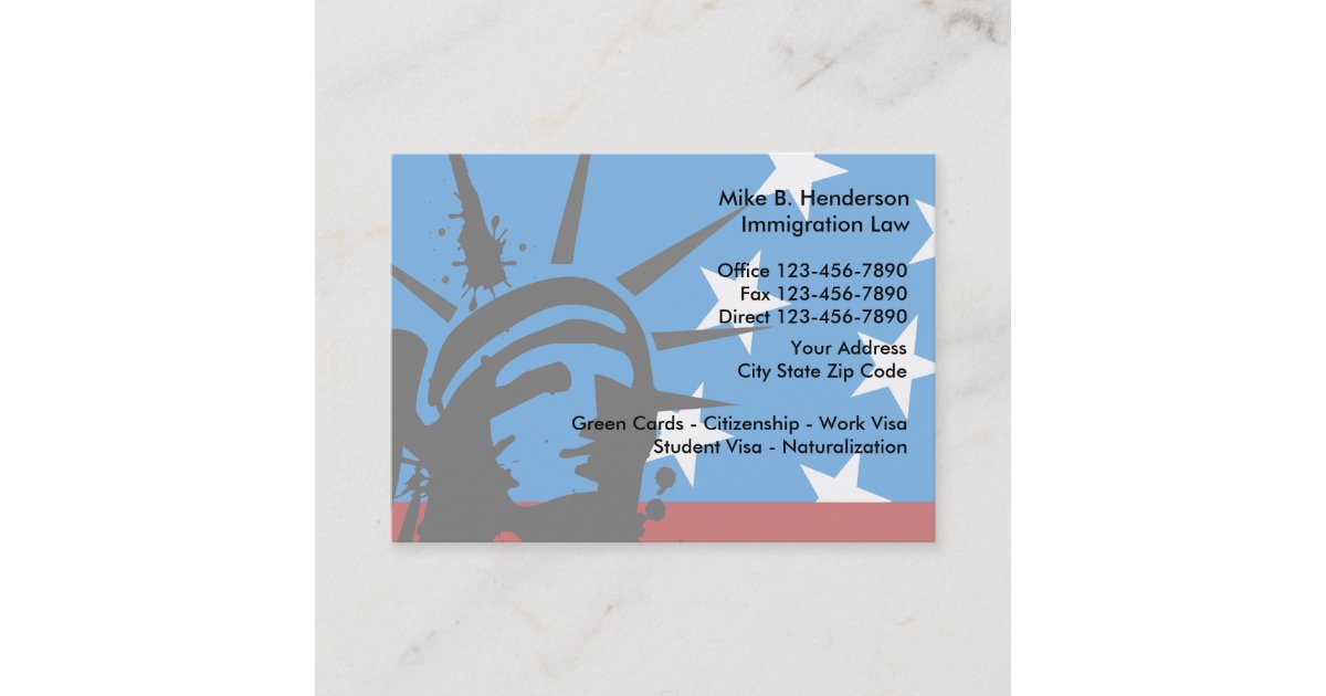 Immigration Attorney Business Card | Zazzle