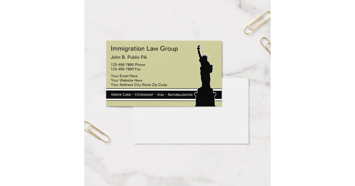 Immigration Attorney Business Cards | Zazzle