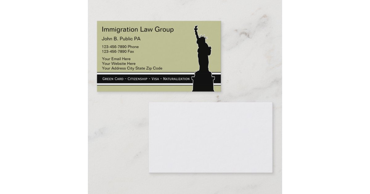 Immigration Attorney Business Cards | Zazzle