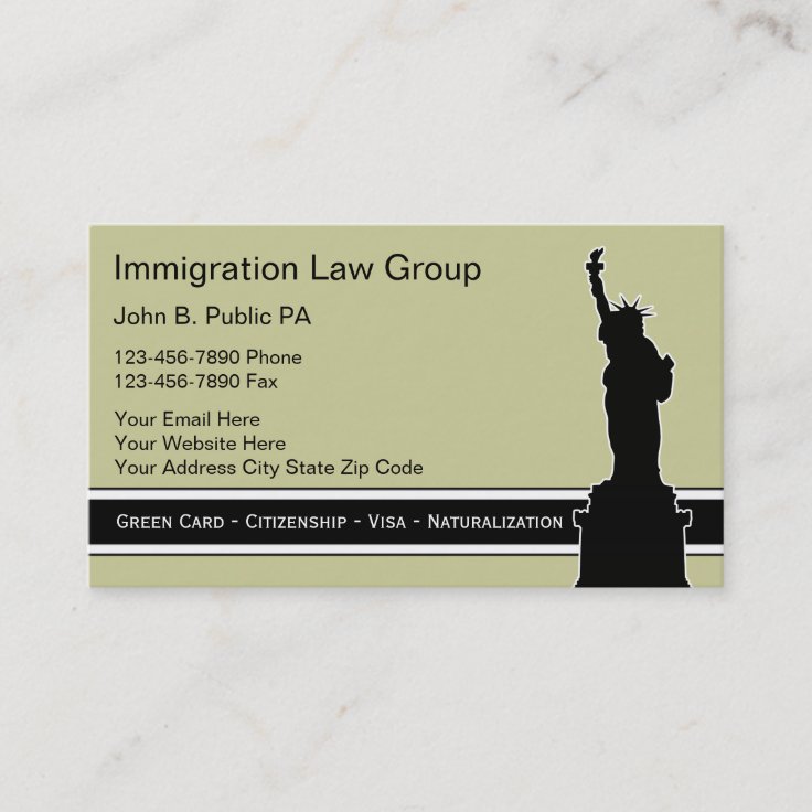 Immigration Attorney Business Cards | Zazzle
