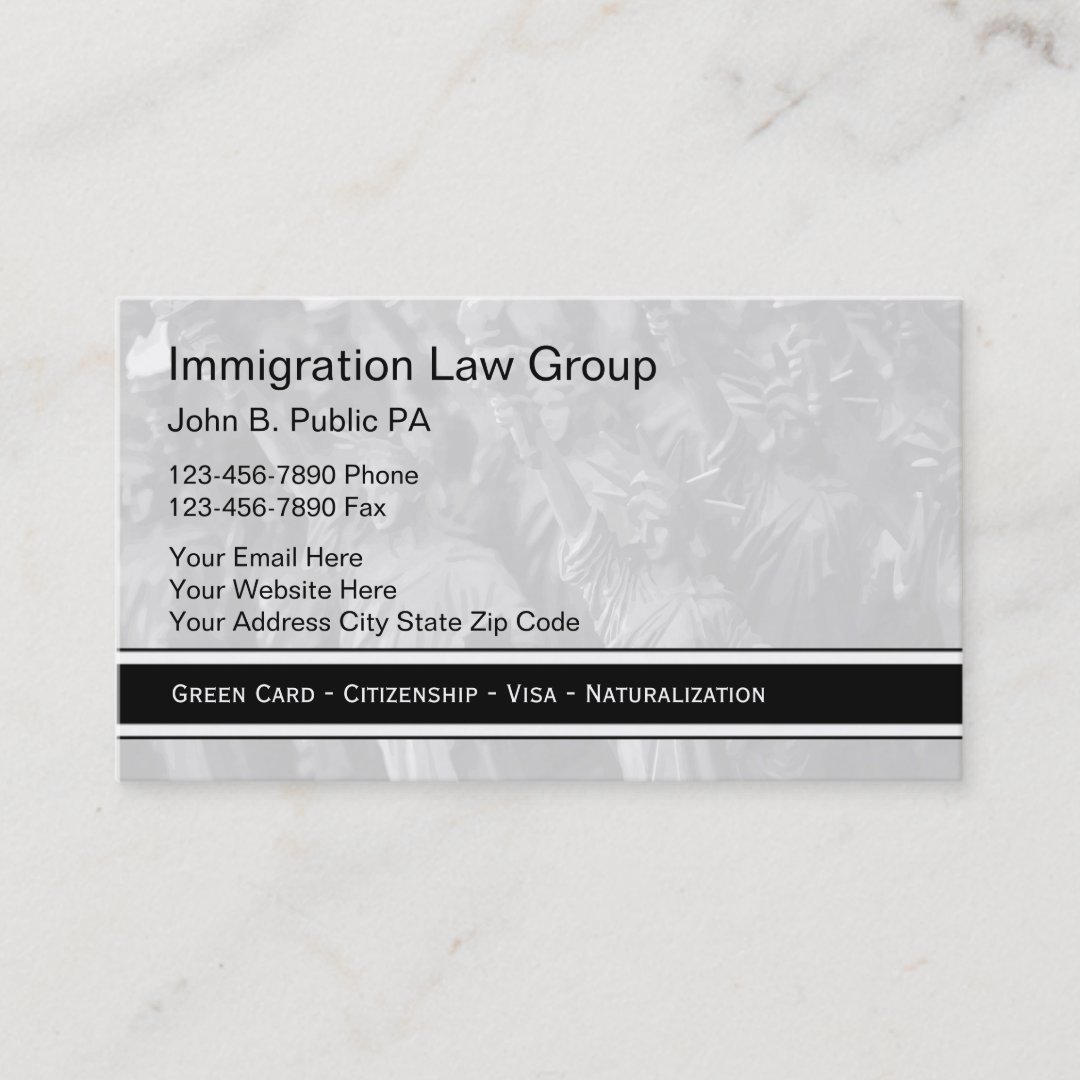 Immigration Attorney Business Cards | Zazzle