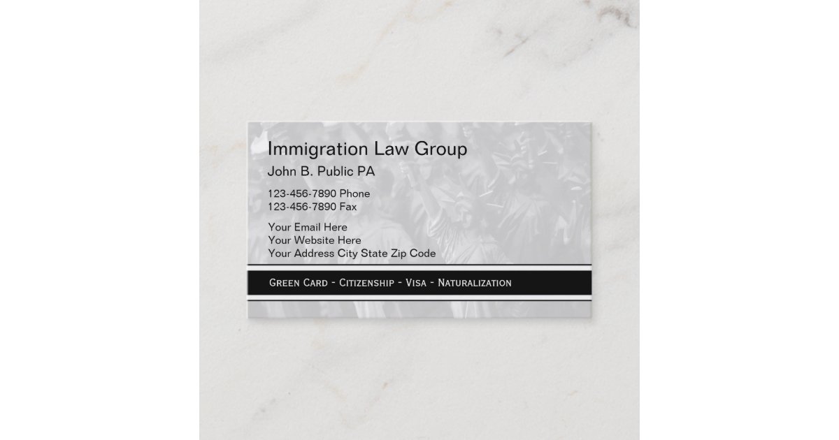 Immigration Attorney Business Cards | Zazzle.com