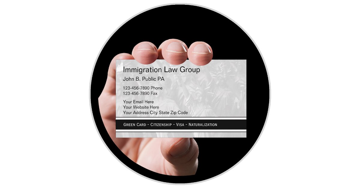 Immigration Attorney Business Cards | Zazzle