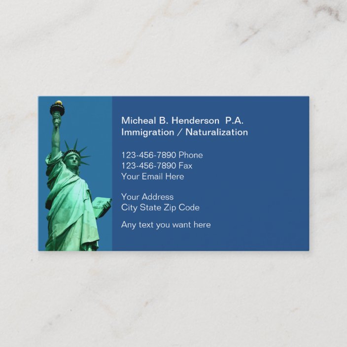 Immigration Law Business Cards | Zazzle.com