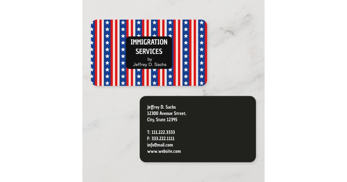Immigration & Naturalization Services Business Card | Zazzle