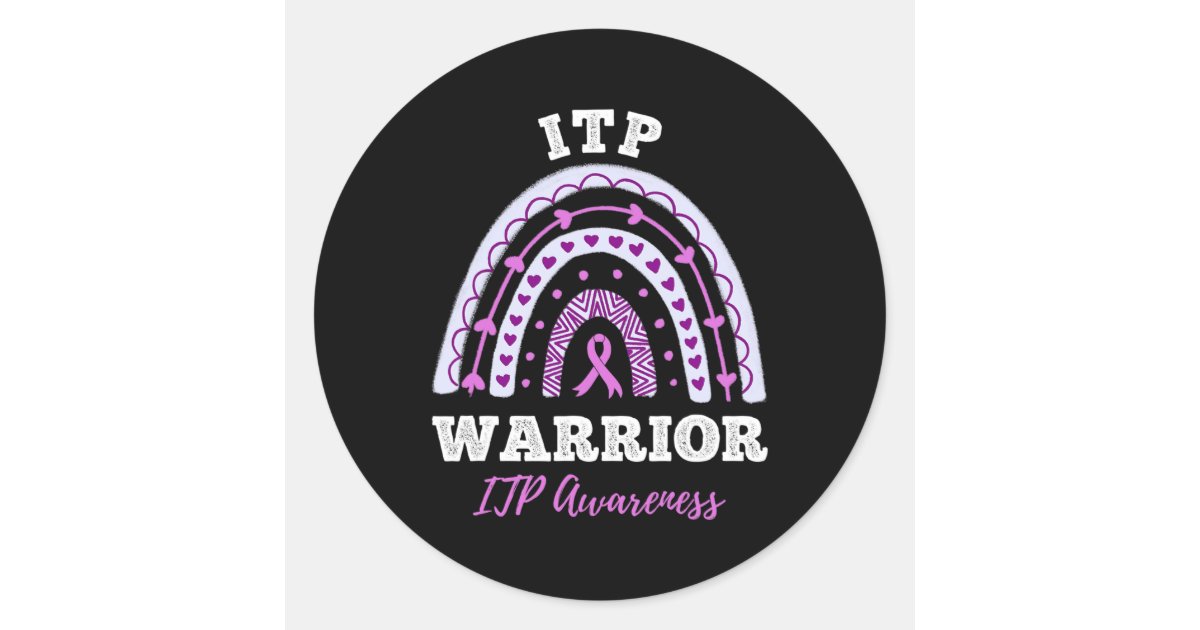 Immune Thrombocytopenia Itp Awareness Classic Round Sticker | Zazzle