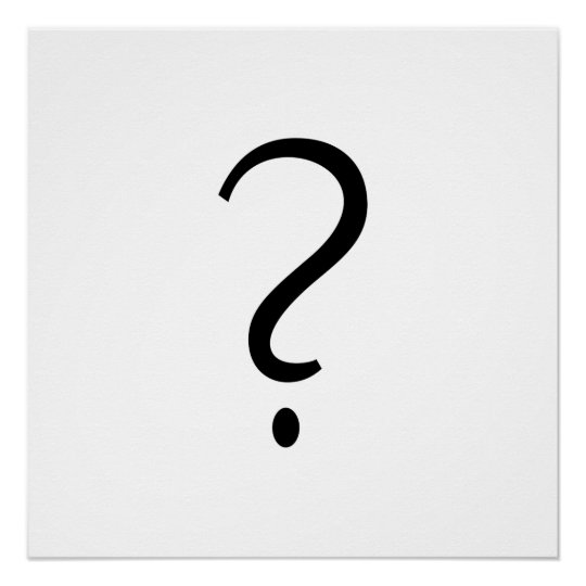 IMPACT design: question mark Poster | Zazzle.com