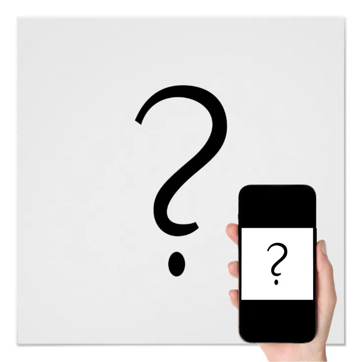 IMPACT design: question mark Poster | Zazzle