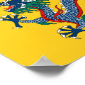 Imperial Yellow Dragon Flag, Qing Dynasty (China) Poster | Zazzle
