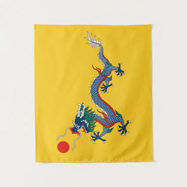Imperial Yellow Dragon Flag, Qing Dynasty (China) Tapestry | Zazzle
