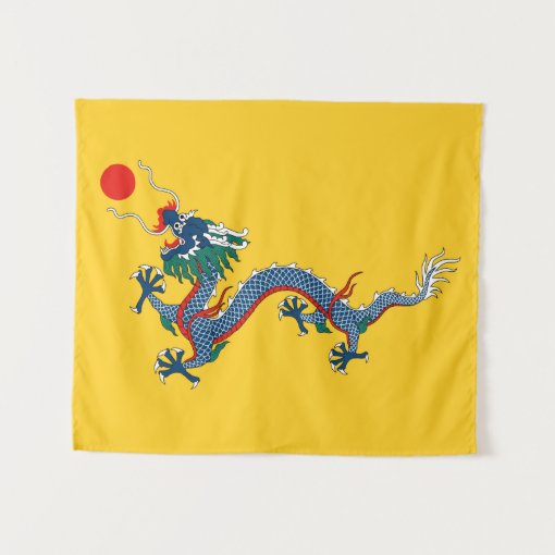 Imperial Yellow Dragon Flag, Qing Dynasty (China) Tapestry | Zazzle