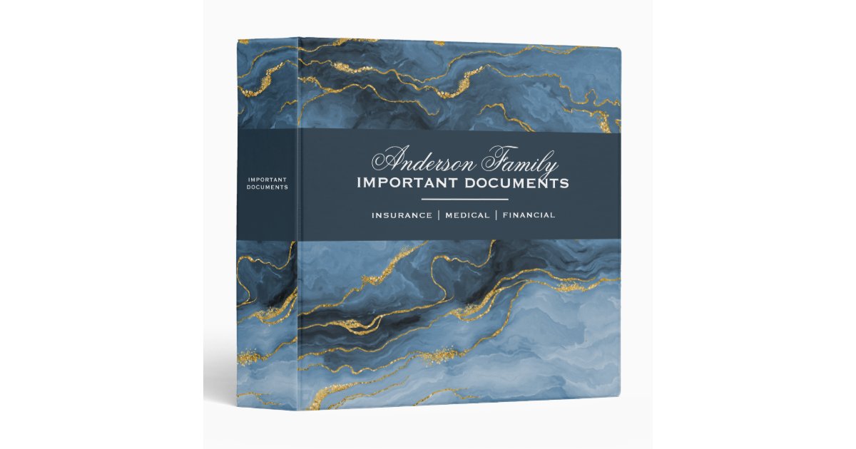 Important Family Documents Estate Planning Binder | Zazzle