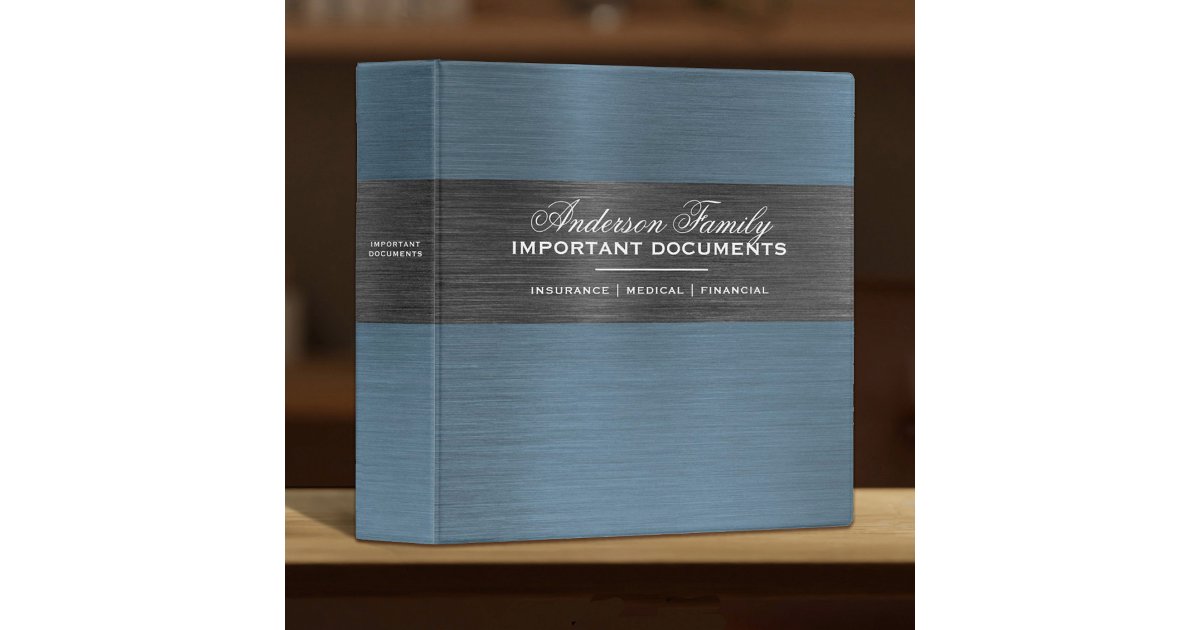 Important Family Documents Estate Planning Binder | Zazzle