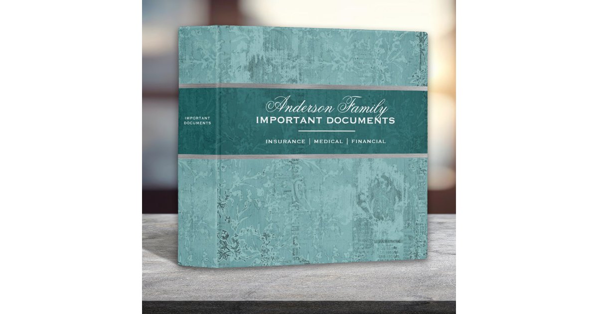 Important Family Documents Estate Planning Binder | Zazzle