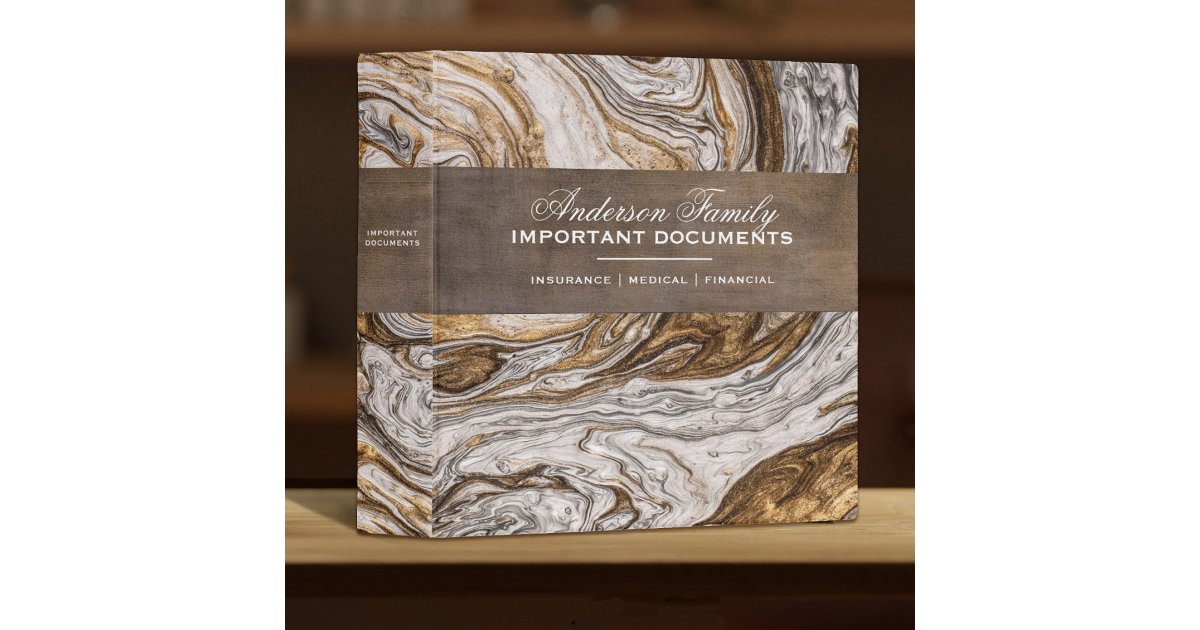 Important Family Documents Estate Planning Binder | Zazzle