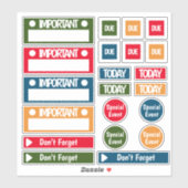 Important Reminder Planner Sticker | Zazzle