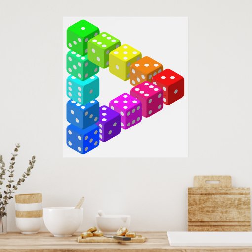 Impossible Dice Triangle Poster | Zazzle