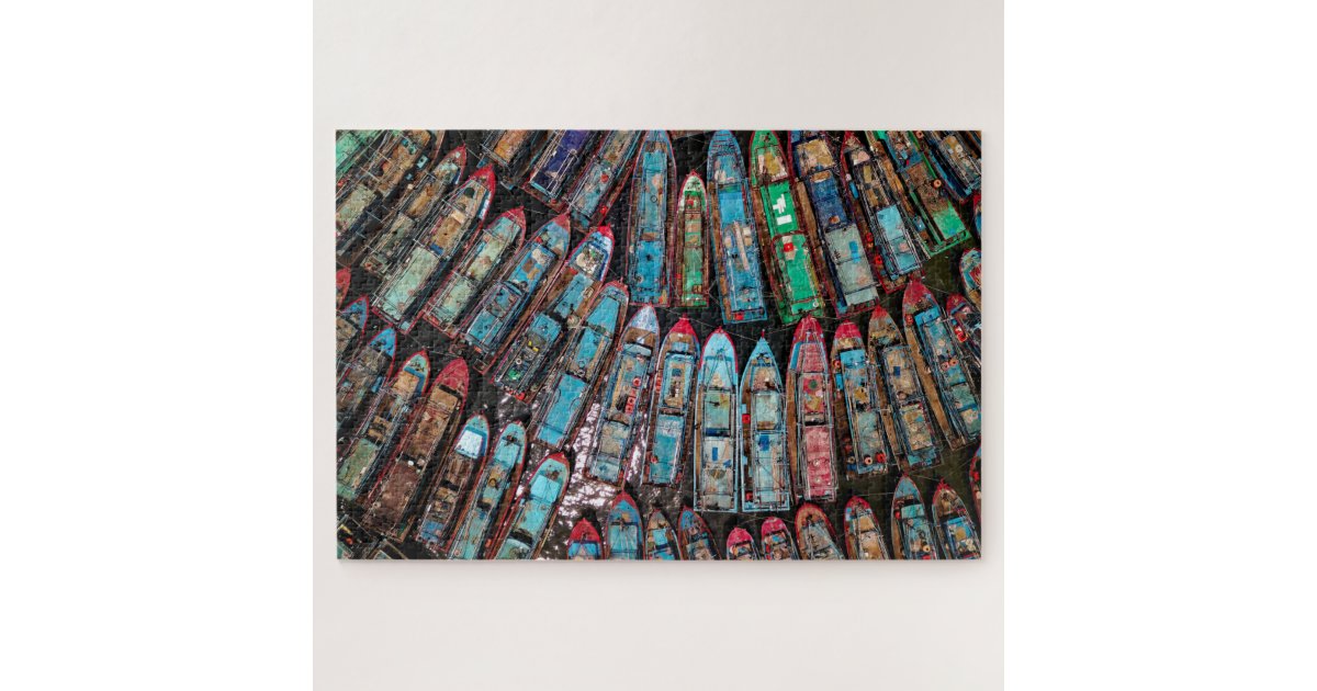 Impossible Puzzle - Fishing Boats | Zazzle