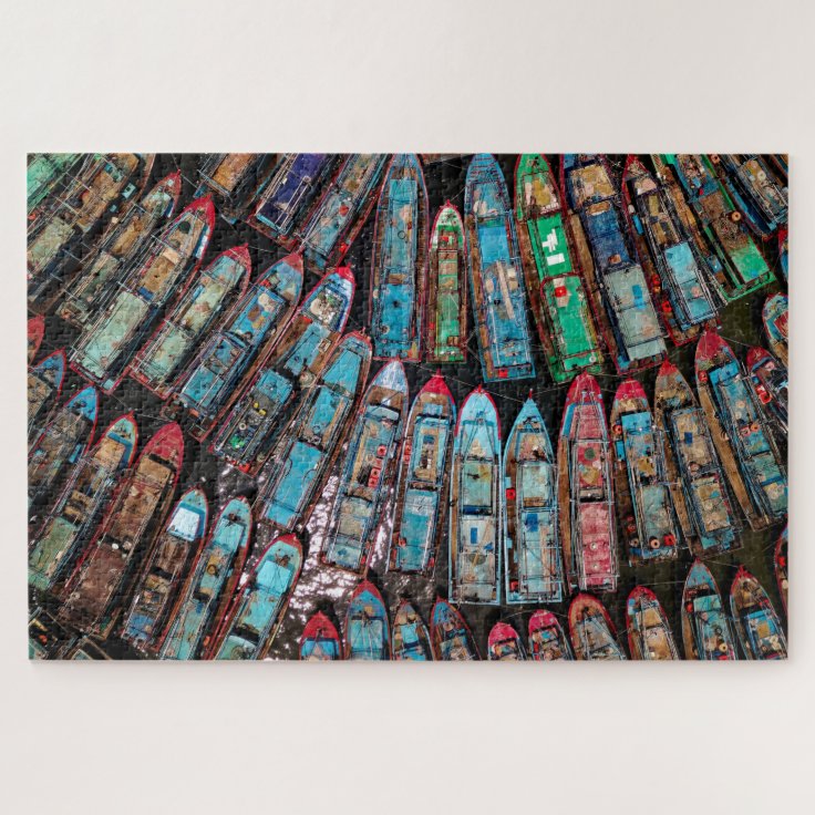 Impossible Puzzle - Fishing Boats | Zazzle