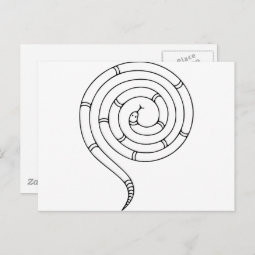 Impossible Snake Optical Illusion Postcard | Zazzle