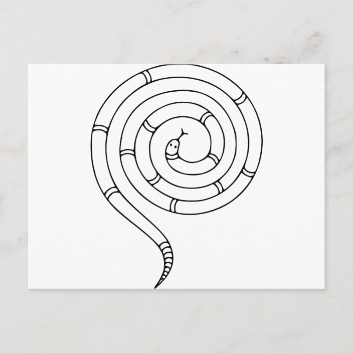 Impossible Snake Optical Illusion Postcard | Zazzle.com