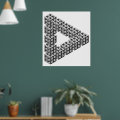 Impossible Triangle Optical Illusion Poster | Zazzle