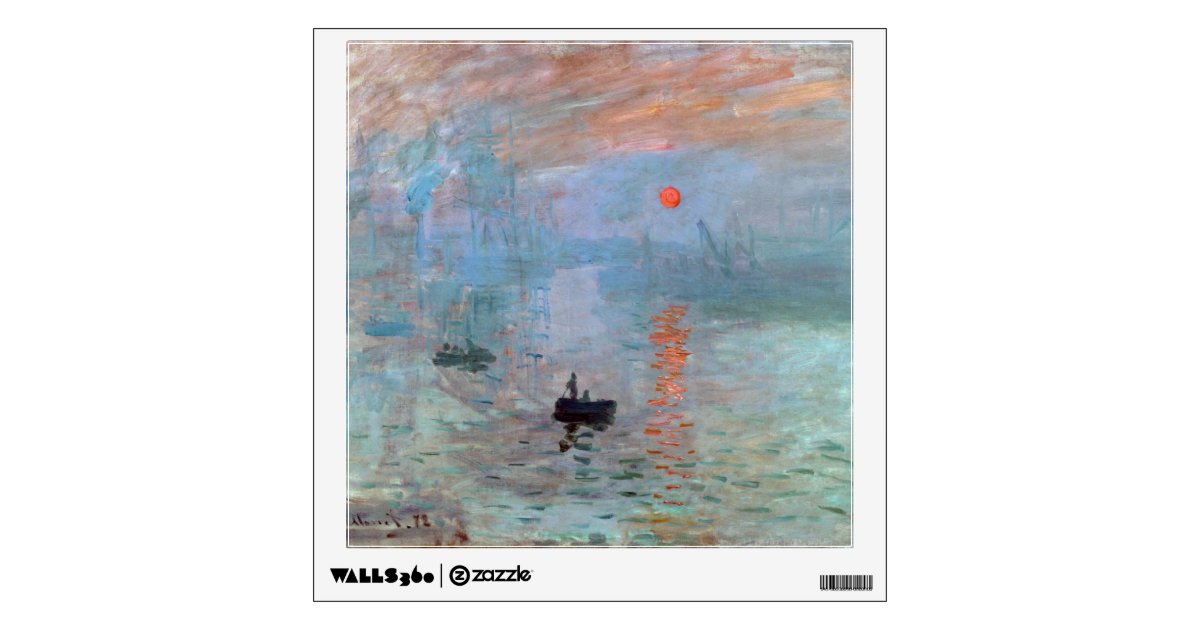 Impression, Sunrise, Claude Monet, 1872 Wall Decal | Zazzle