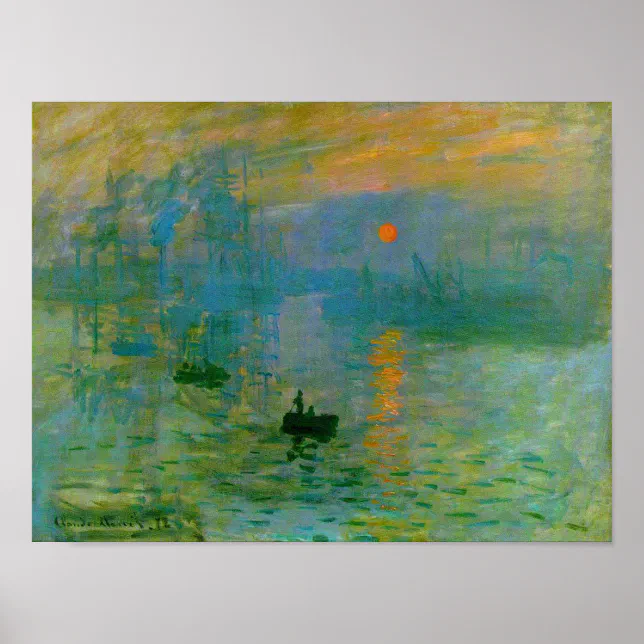 Impression Sunrise, Claude Monet Fine Art Poster | Zazzle