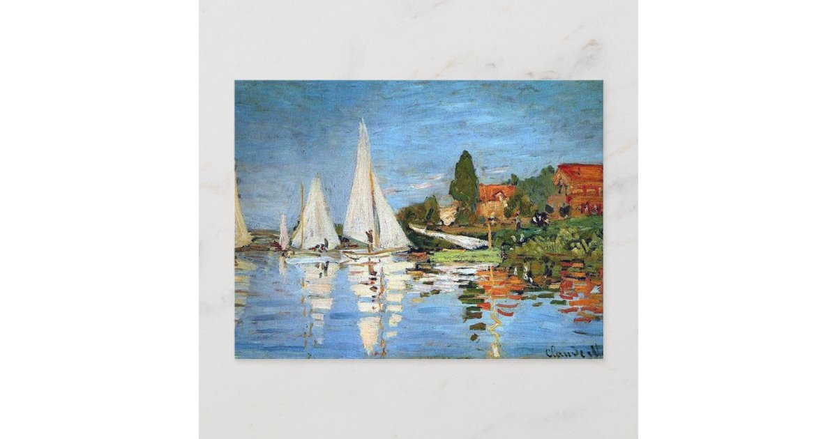 Impressionism Boats Fine Art Postcard | Zazzle