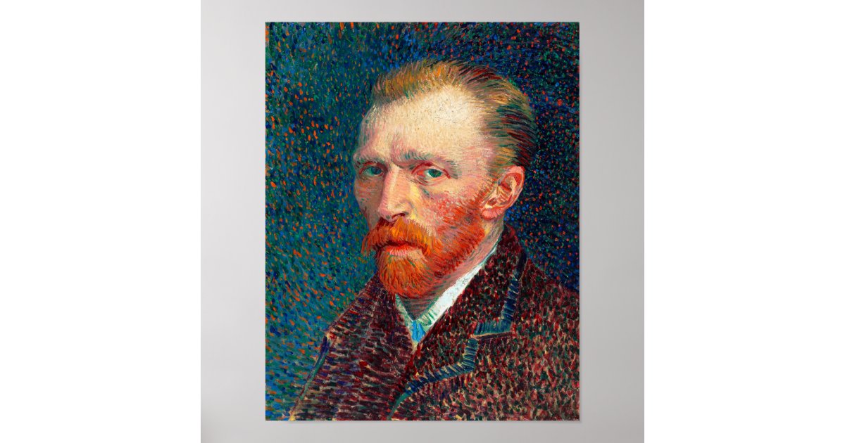 Impressionism Vincent Van Gogh Self Portrait Famou Poster | Zazzle