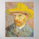 Impressionism Vincent Van Gogh Self Portrait with Poster | Zazzle
