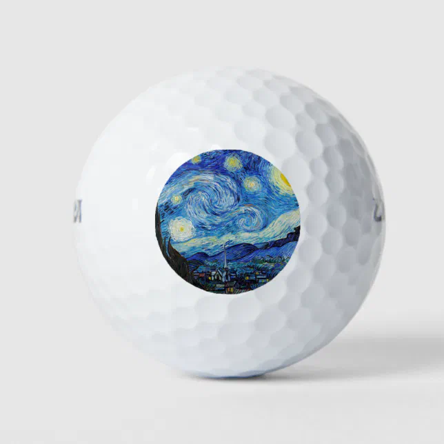 Impressionism Vincent Van Gogh Starry Starry Night Golf Balls | Zazzle