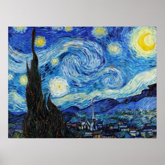 Impressionism Vincent Van Gogh Starry Starry Night Poster | Zazzle