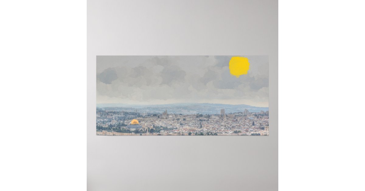 Impressionist Dome of the Rock Poster | Zazzle