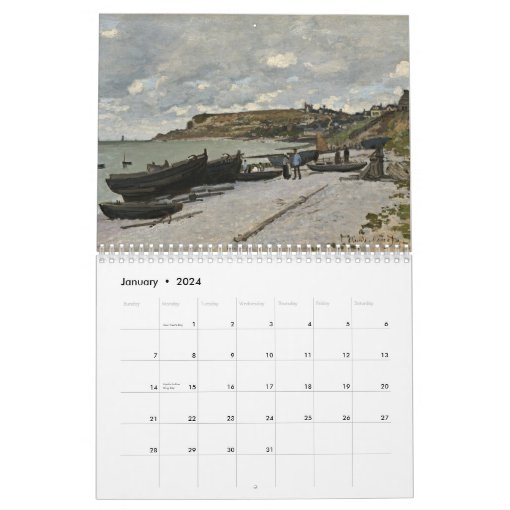 Impressionist Seascape Paintings of Famous Artists Calendar | Zazzle