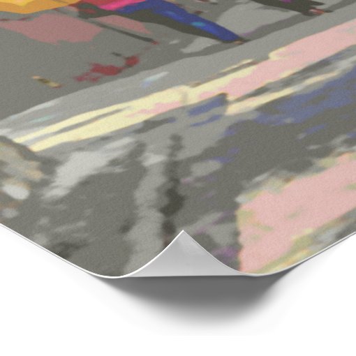 Impressionist Vintage Streets of Cyprus Travel Poster | Zazzle