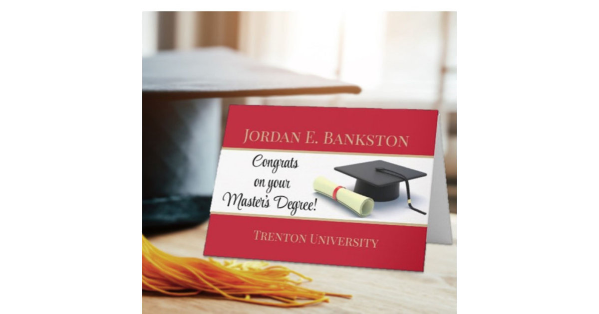 Impressive Master's Degree! Graduation Card | Zazzle