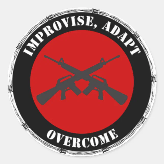 Improvise, Adapt, Overcome Sticker | Zazzle