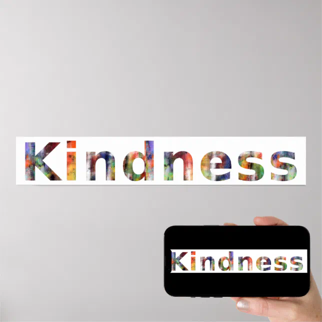 In A Word: Kindness Poster | Zazzle