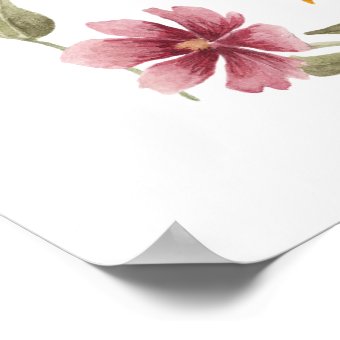 In Bloom Baby Shower Welcome Poster | Zazzle