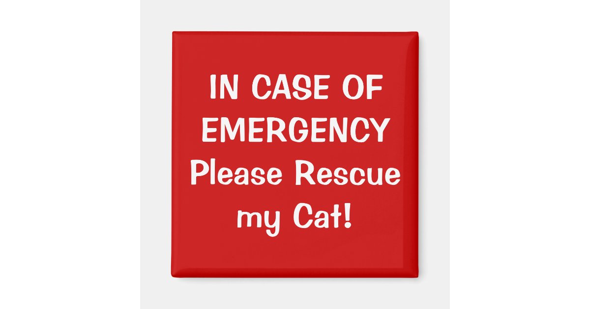 In Case of Emergency Magnet | Zazzle