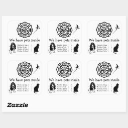 In Case of Fire Pets Stickers | Zazzle