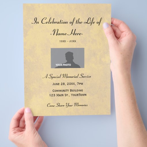 In Celebration of Life Memorial Event Flyer | Zazzle