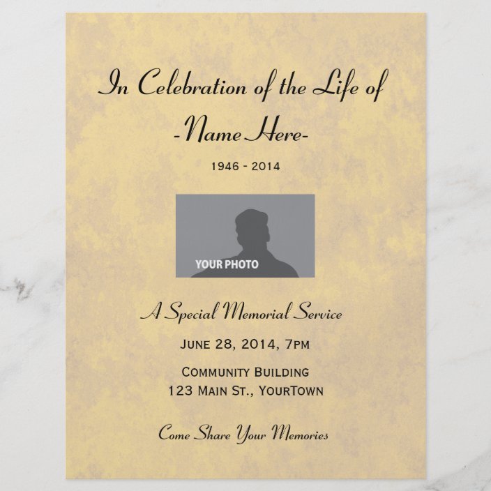 In Celebration of Life Memorial Event Flyer | Zazzle.com