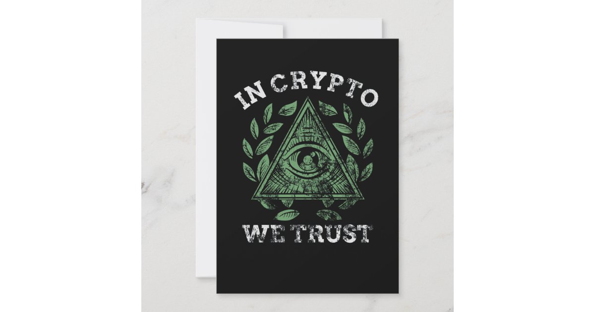 In Crypto We Trust Bitcoin Cryptocurrency Invitation | Zazzle