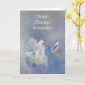 In Deepest Sympathy Beautiful Hummingbird Card | Zazzle