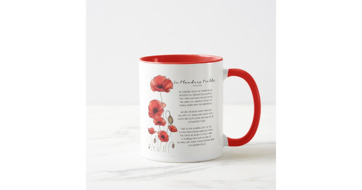 In Flanders Fields Remembrance Day Poem Mug | Zazzle